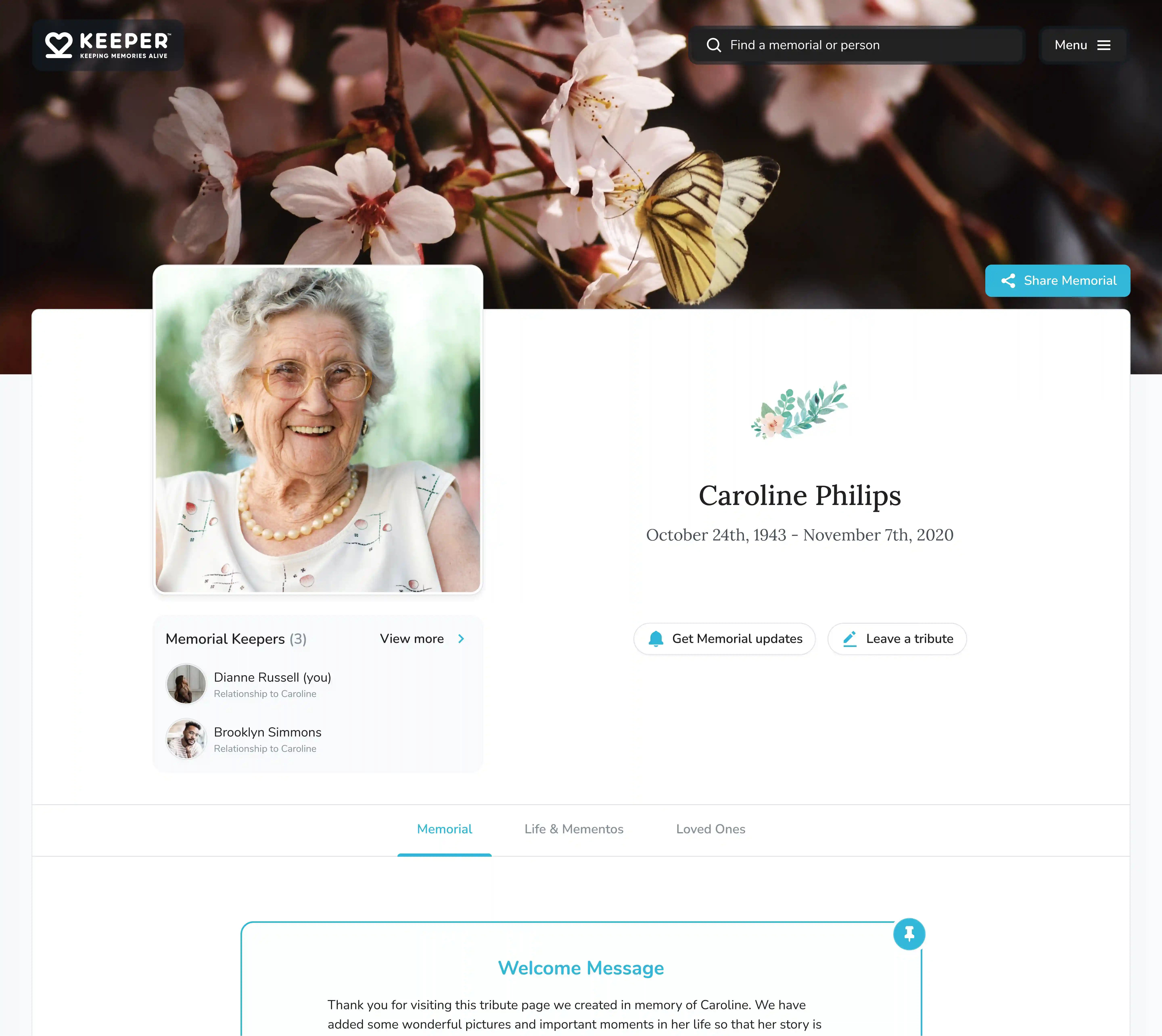How do Online Memorials Work? | Learn How Keeper Memorials Work